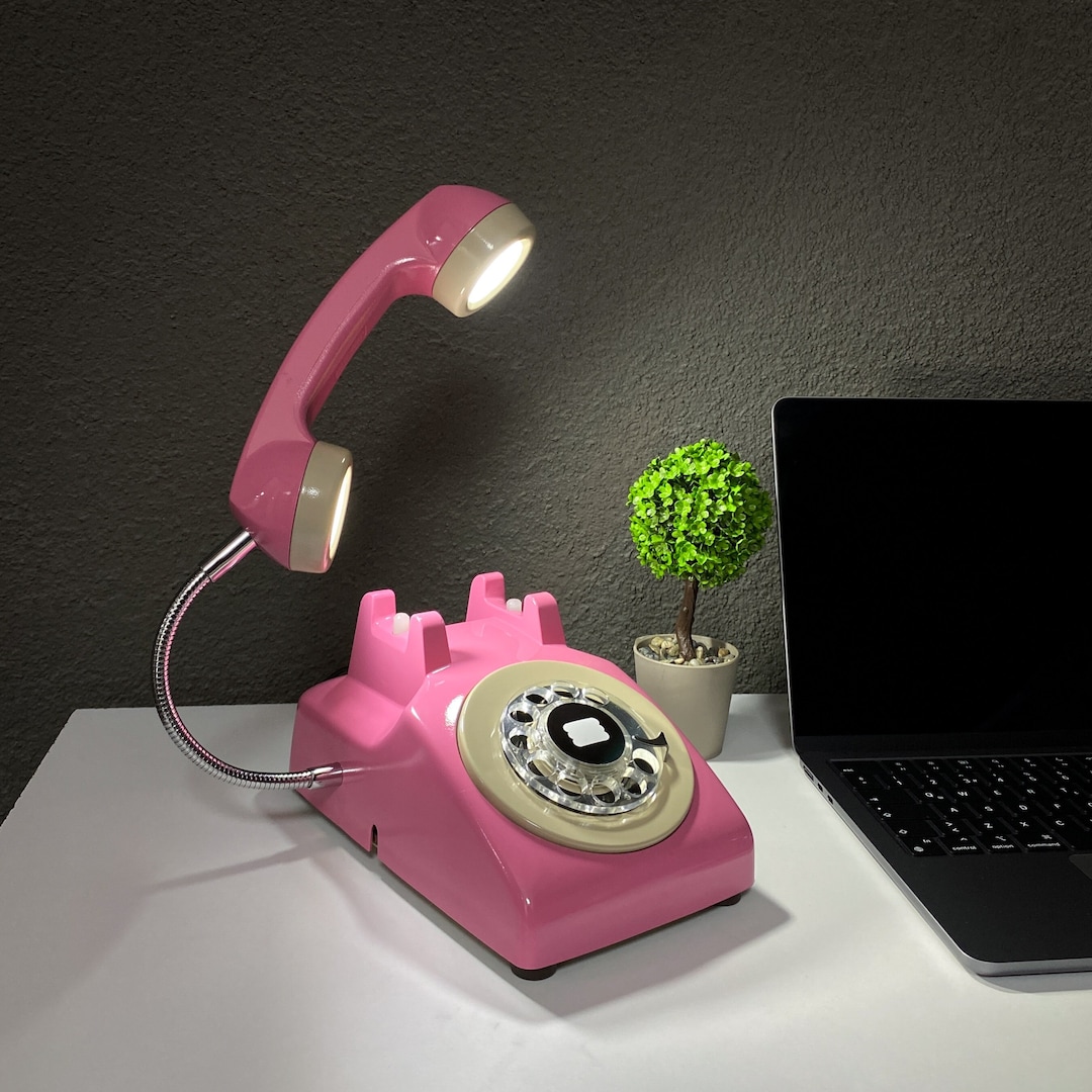 1960s Telephone Lamp, Vintage Rotary Phone Lamp, Restored Unique Home ...