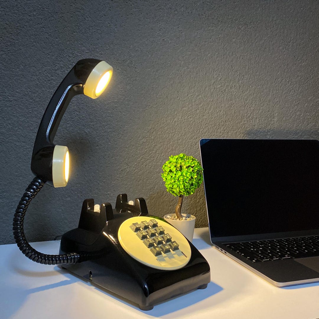 1970s Telephone Lamp, Vintage Phone Lamp, Restored Unique Home and ...