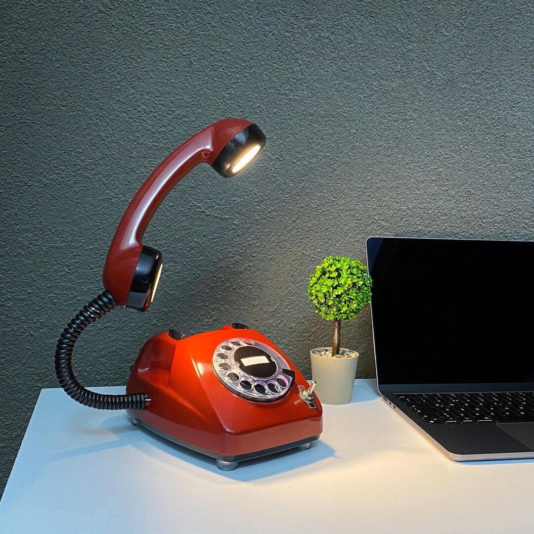 1960s Telephone Lamp, Vintage Rotary Phone Lamp, Restored Unique Home ...