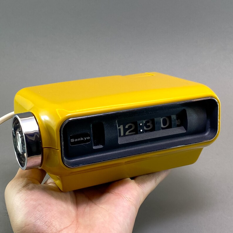 1970s Space Age Sankyo Rolling Alarm Clock, Vintage Table Clock, Made ...