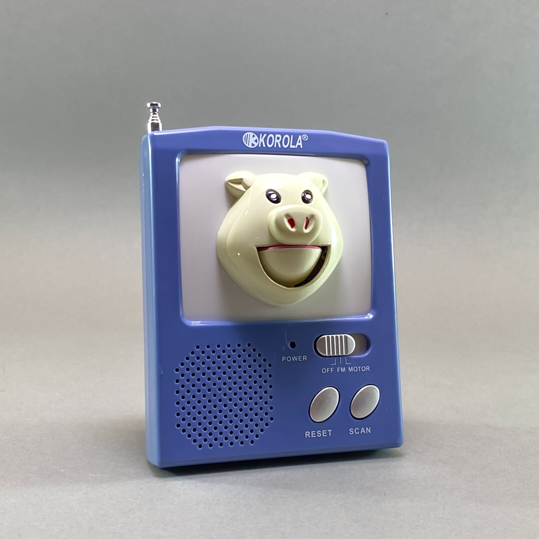 1990s Talking Radio, Vintage Funny Pig FM Radio, Novelty Retro Animated ...