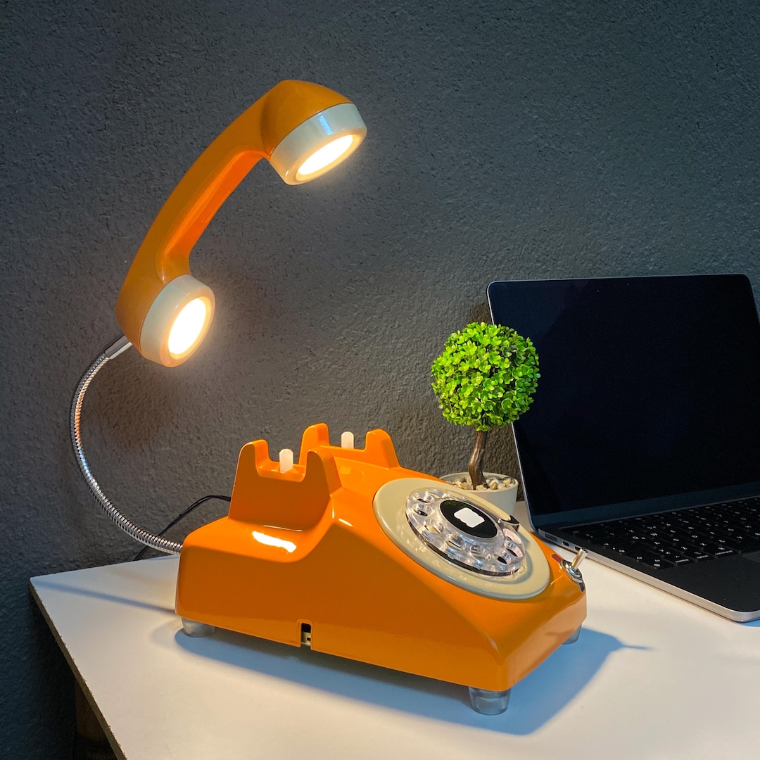 1960s Telephone Lamp, Vintage Rotary Phone Lamp, Restored Unique Home ...
