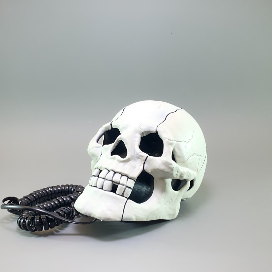 1990s Skull Telephone, Vintage Landline Novelty Telephone, Retro Home ...