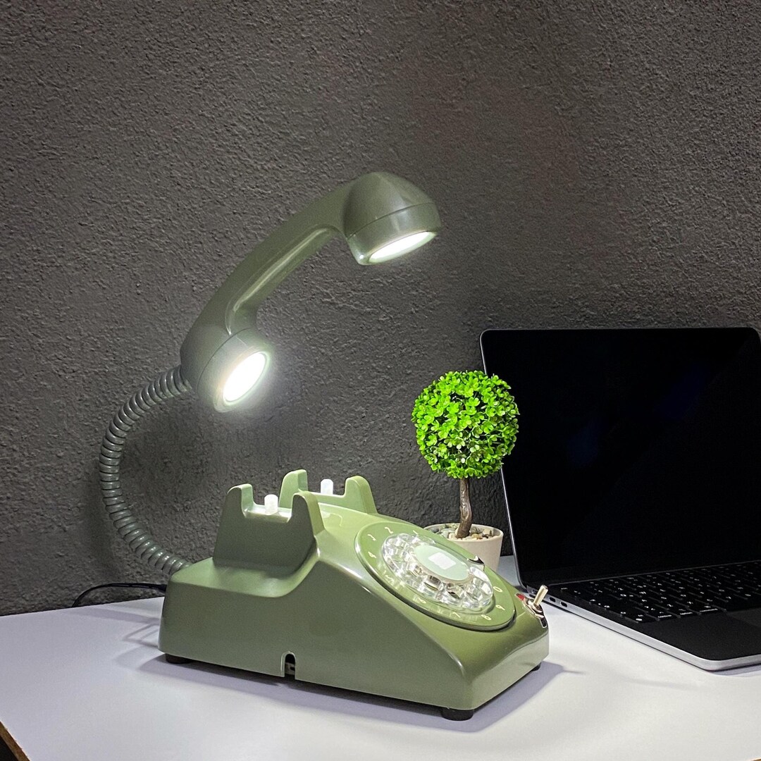 Vintage Rotary Telephone Lamp: Restored Retro Desk Decor - Etsy