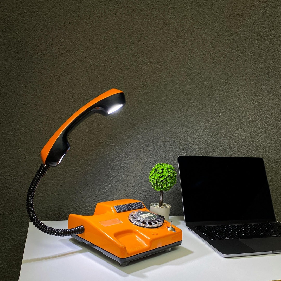 1960s Telephone Lamp, Vintage Rotary Phone Lamp, Restored Unique Home ...