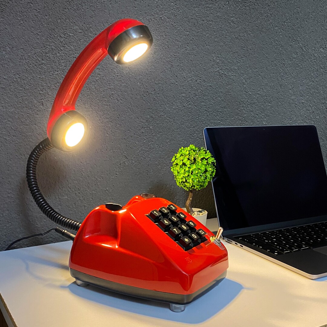 1970s Telephone Lamp, Vintage Phone Lamp, Restored Unique Home and ...