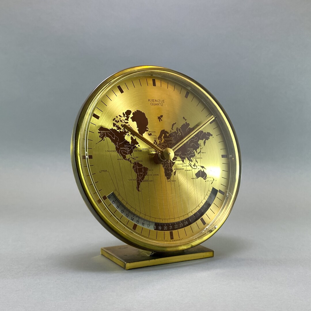 1970s Kienzle World Clock, Vintage Kienzle Quartz World Time Table ...