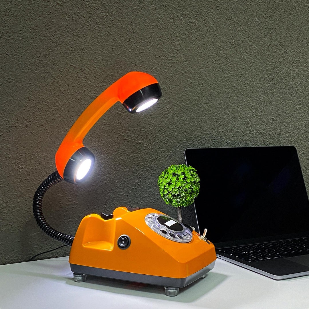 1960s Rotary Telephone Lamp, Restored Retro Desk Lighting - Etsy