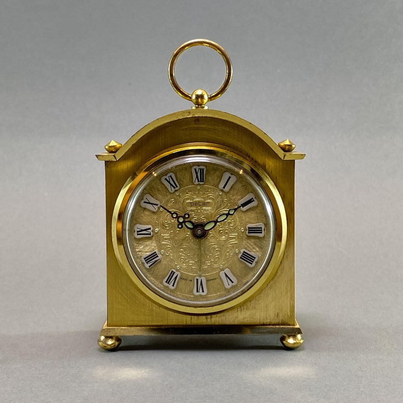 1960s Peter High Quality Table Clock, Vintage Mechanical Wind-up Clock ...