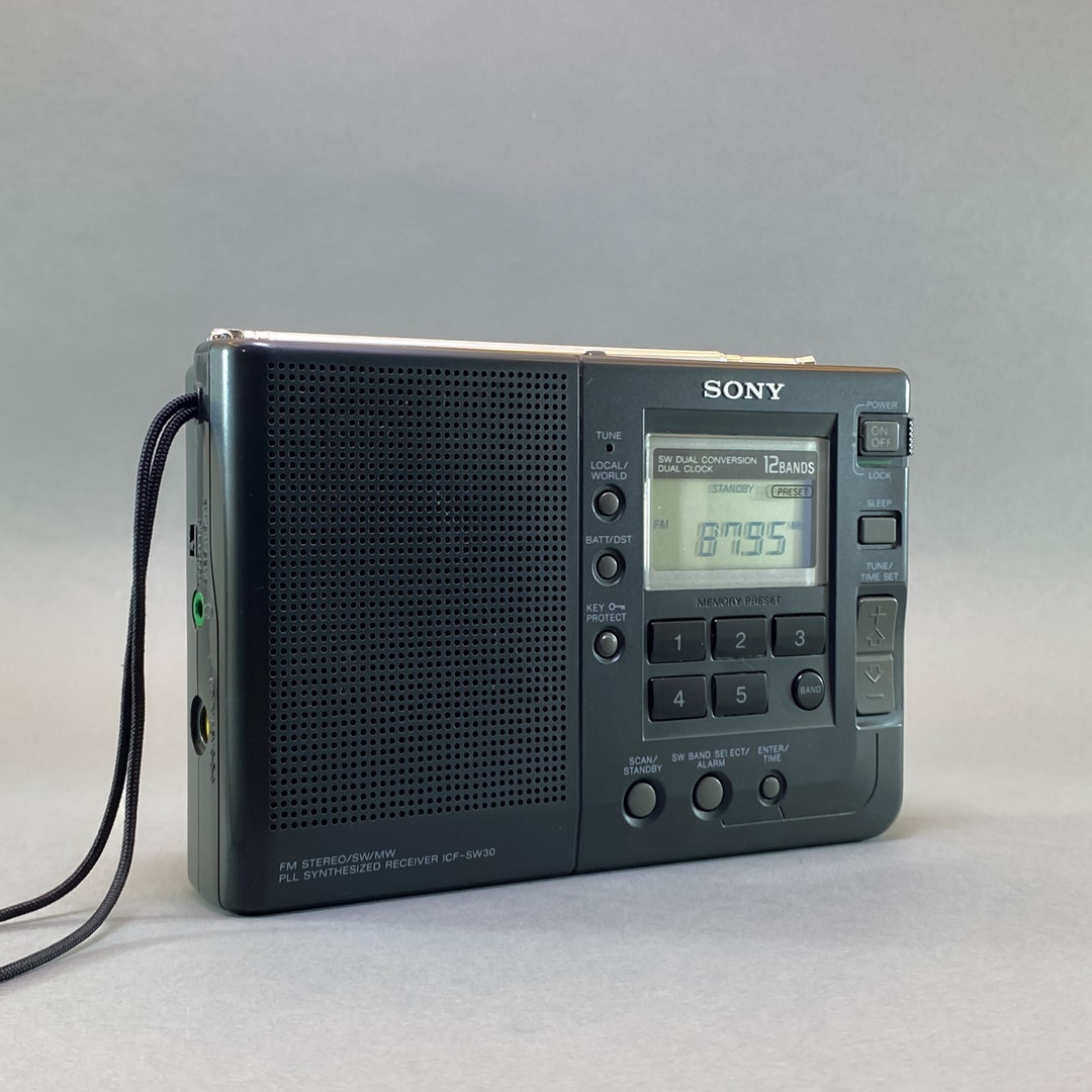 1990s Sony Worldband Radio, Vintage World Local Time Display, 12 Band ...
