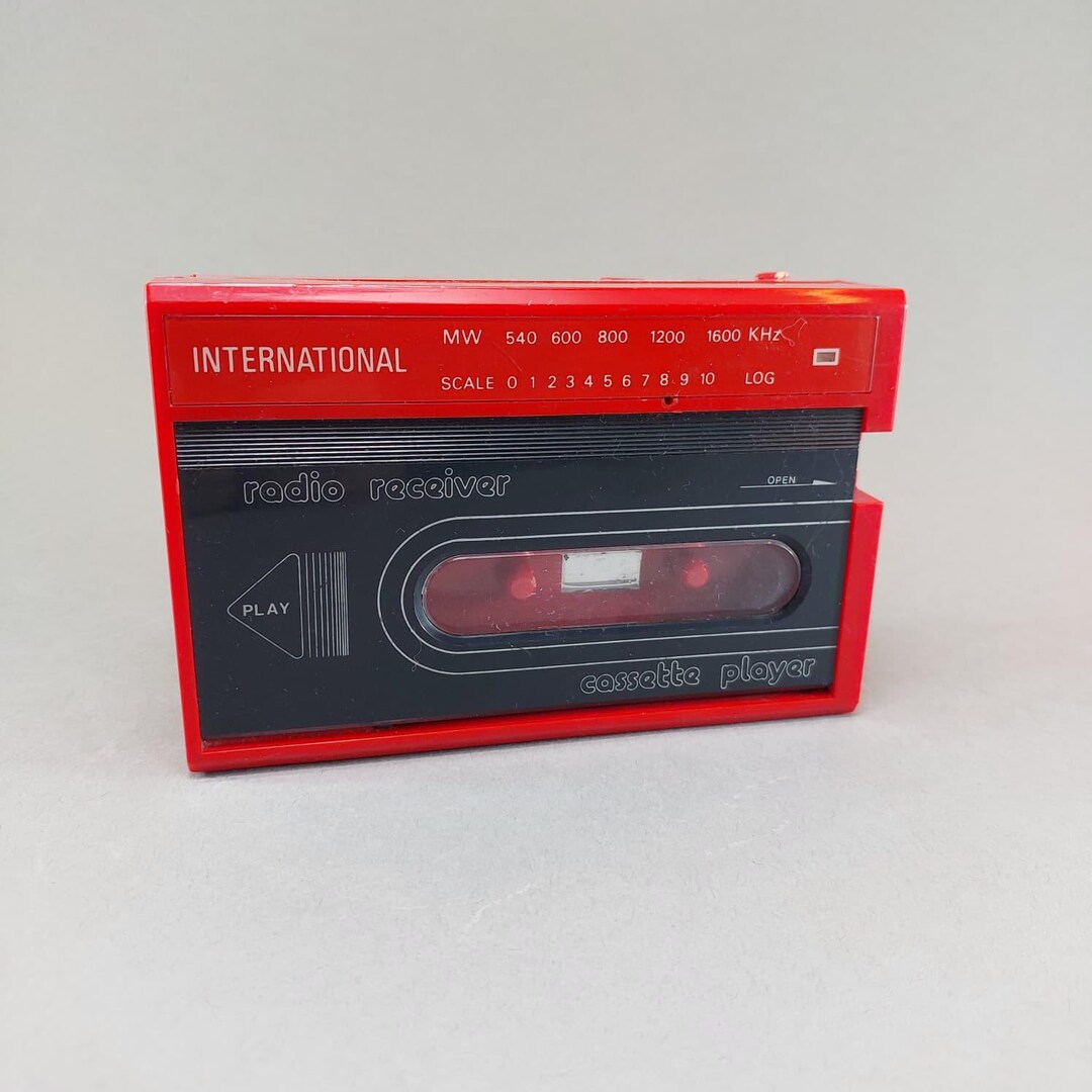 1980s International Cassette Player, Red Retro Radio Tape Player - Etsy