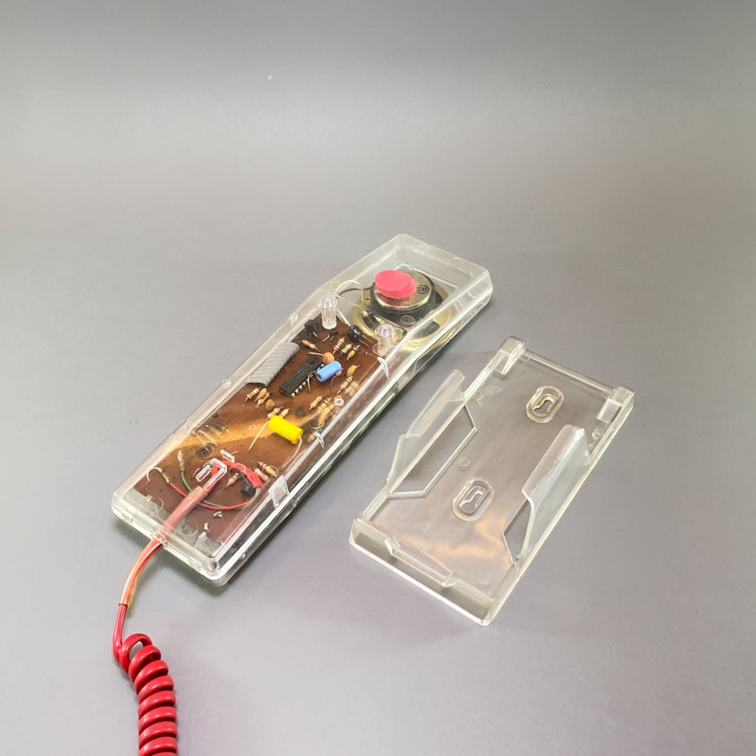 1990s Transparent Telephone, Vintage Postmodern Landline Phone, Retro ...
