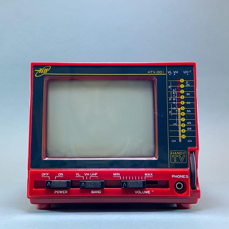 1980s Pop Art Television With Radio, Vintage Mini TV, Rare, Collectible ...
