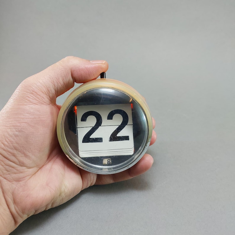 1970s Orange Ball Flip Calendar, Vintage Space Age Desk Decor - Etsy