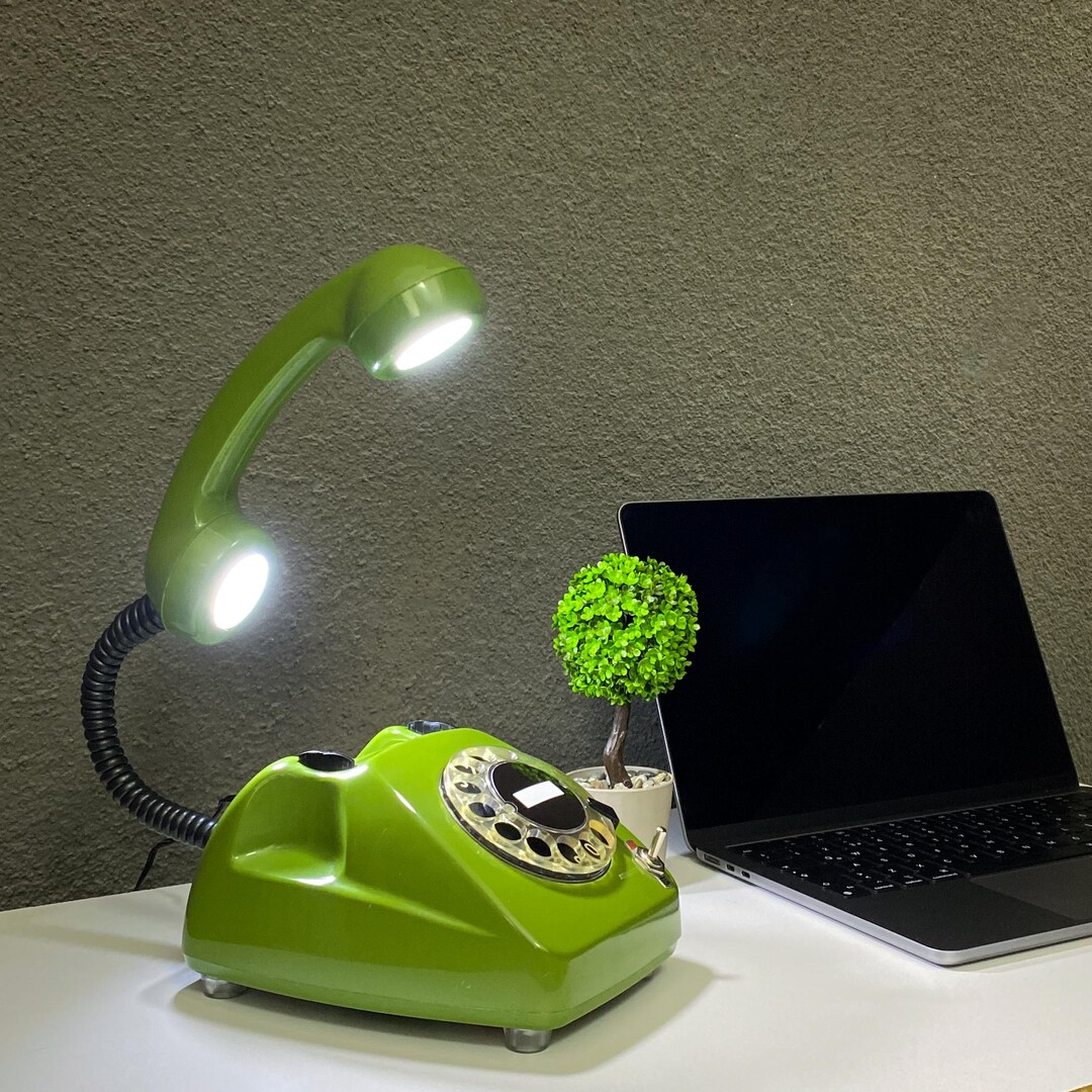 Telephone Lamp, Vintage Rotary Phone Lamp, Restored Unique Home and ...