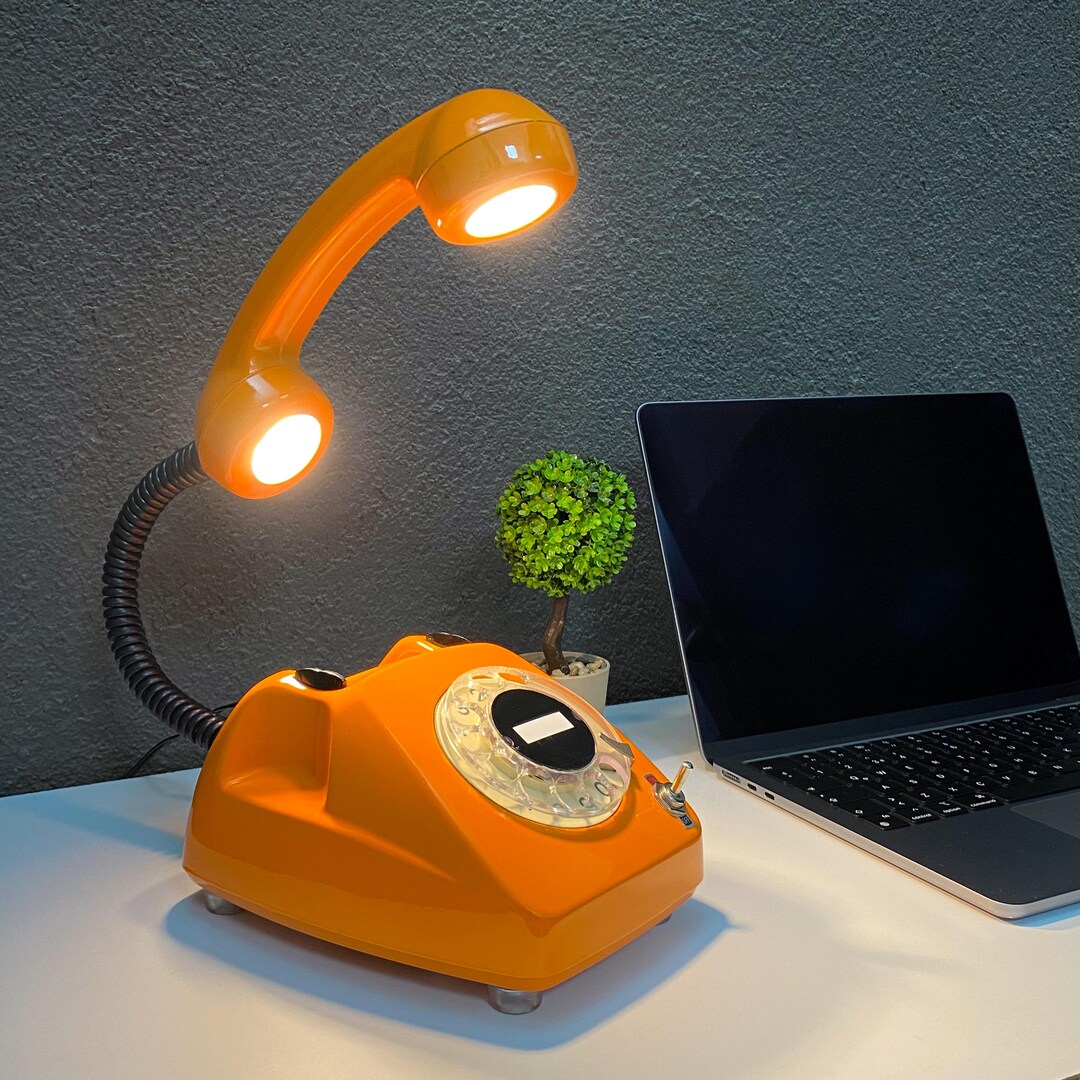 1960s Telephone Lamp, Vintage Rotary Phone Lamp, Restored Unique Home ...