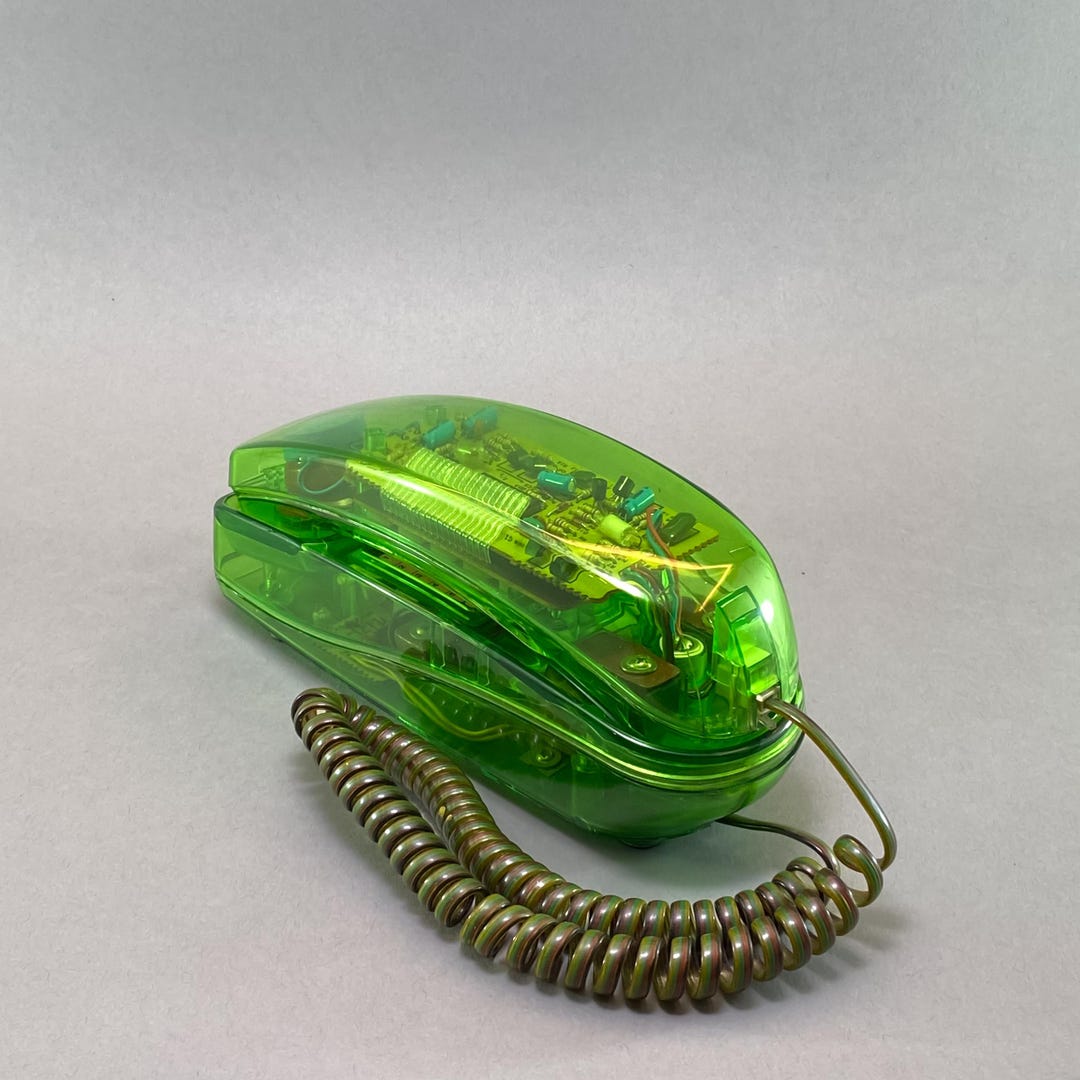 1990s Transparent Telephone, Vintage Postmodern Landline Phone, Retro ...