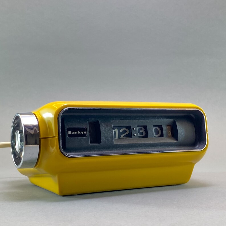1970s Space Age Sankyo Rolling Alarm Clock, Vintage Table Clock, Made ...