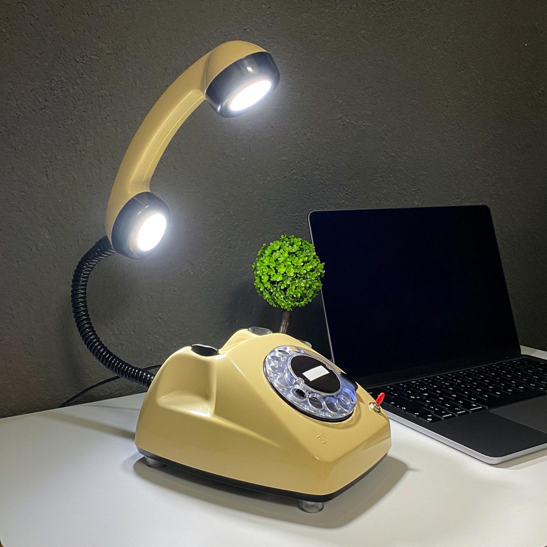 1960s Telephone Lamp, Vintage Rotary Phone Lamp, Restored Unique Home ...