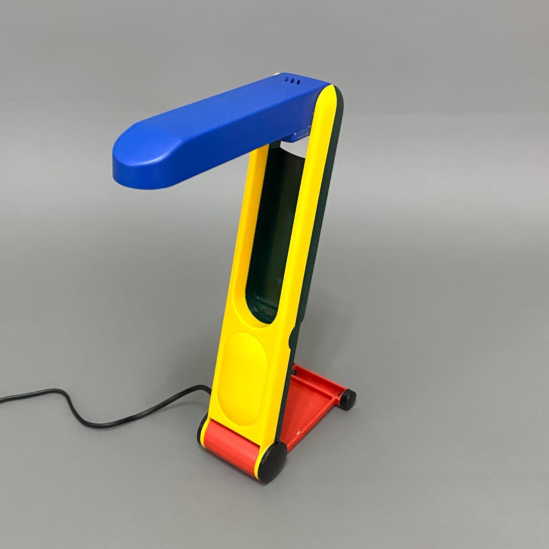 1980s Benetton Table Lamp, Made in Italy, Vintage Memphis Style ...