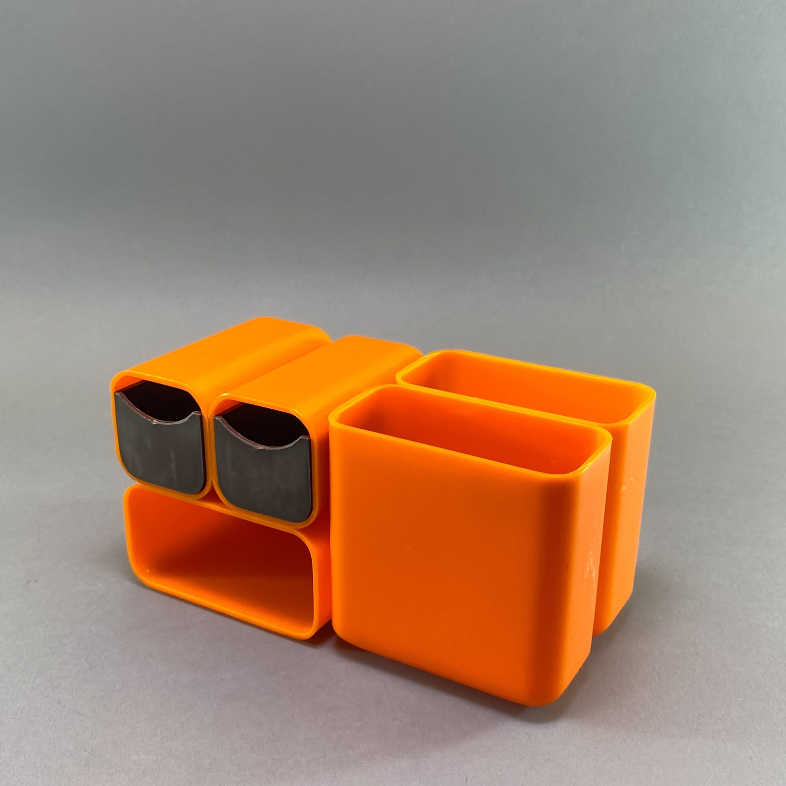 1980s Desk Organizer, Vintage Pop-art Orange Storage, Mid-century ...
