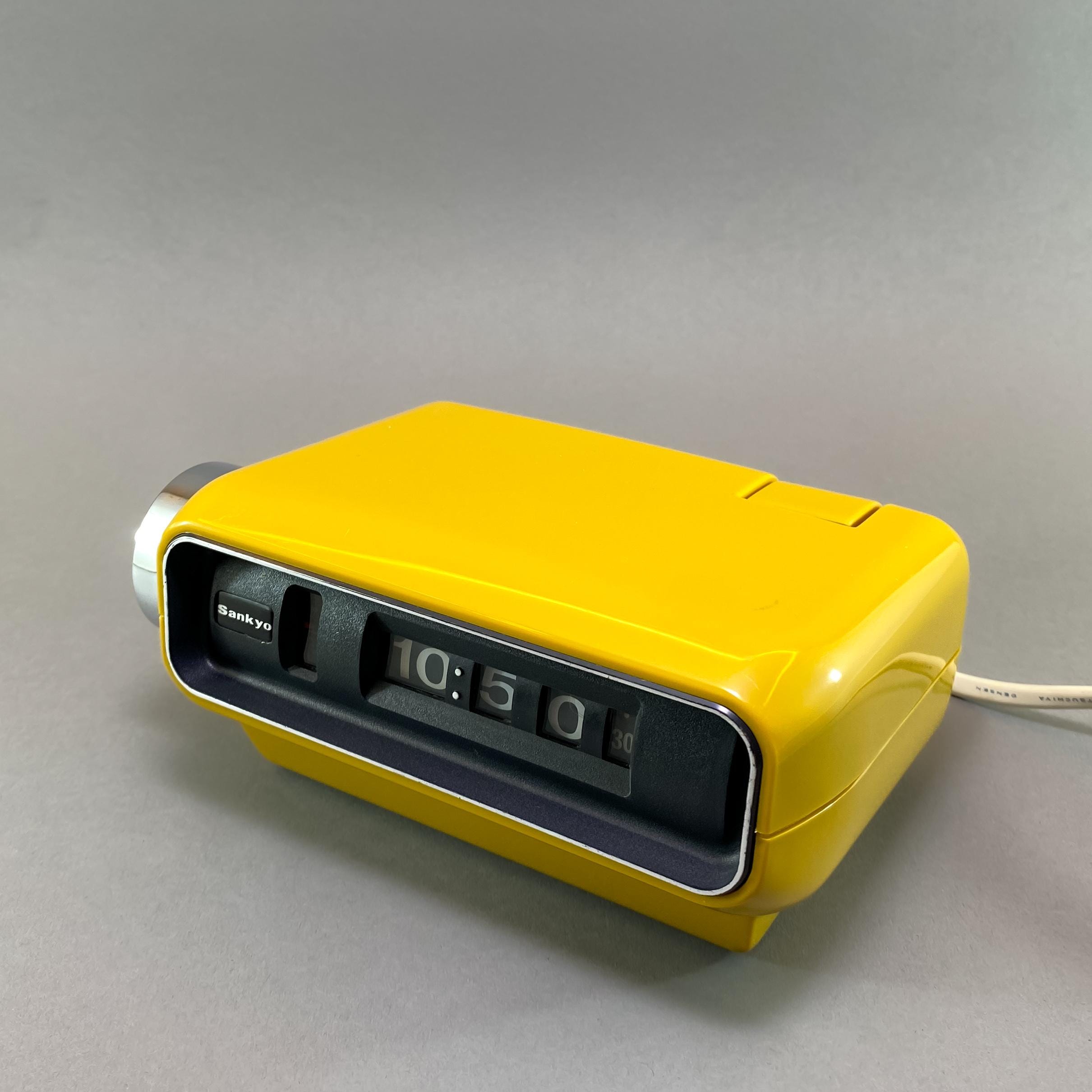 1970s Space Age Sankyo Rolling Alarm Clock, Vintage Table Clock, Made ...