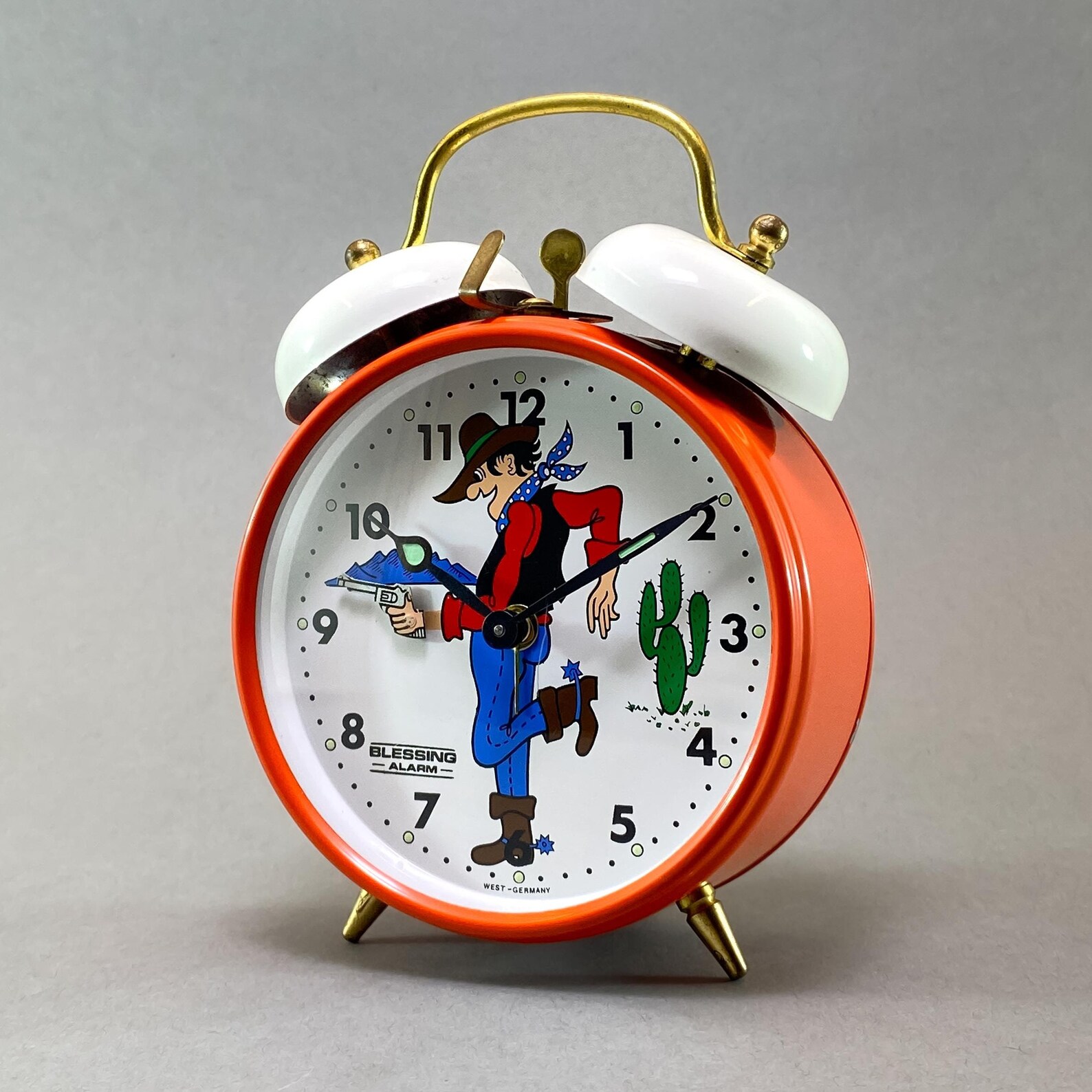 Vintage 1970s Cowboy Alarm Clock: Animated Blessing Clock, Made in W ...