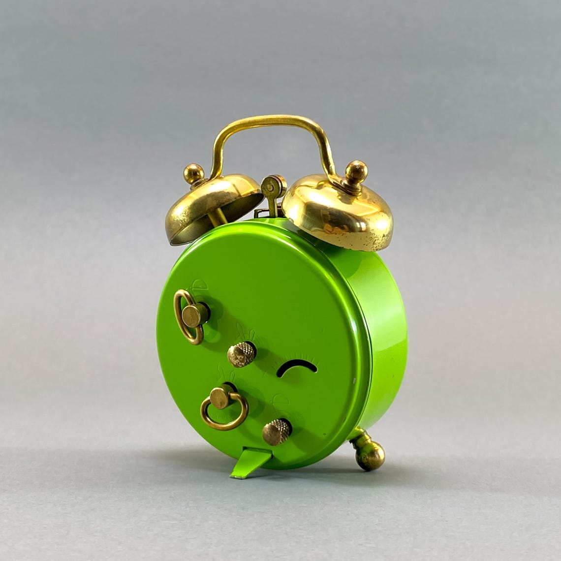 1970s Blessing Table Clock, Vintage Mechanical Alarm Clock, Rare Mid ...