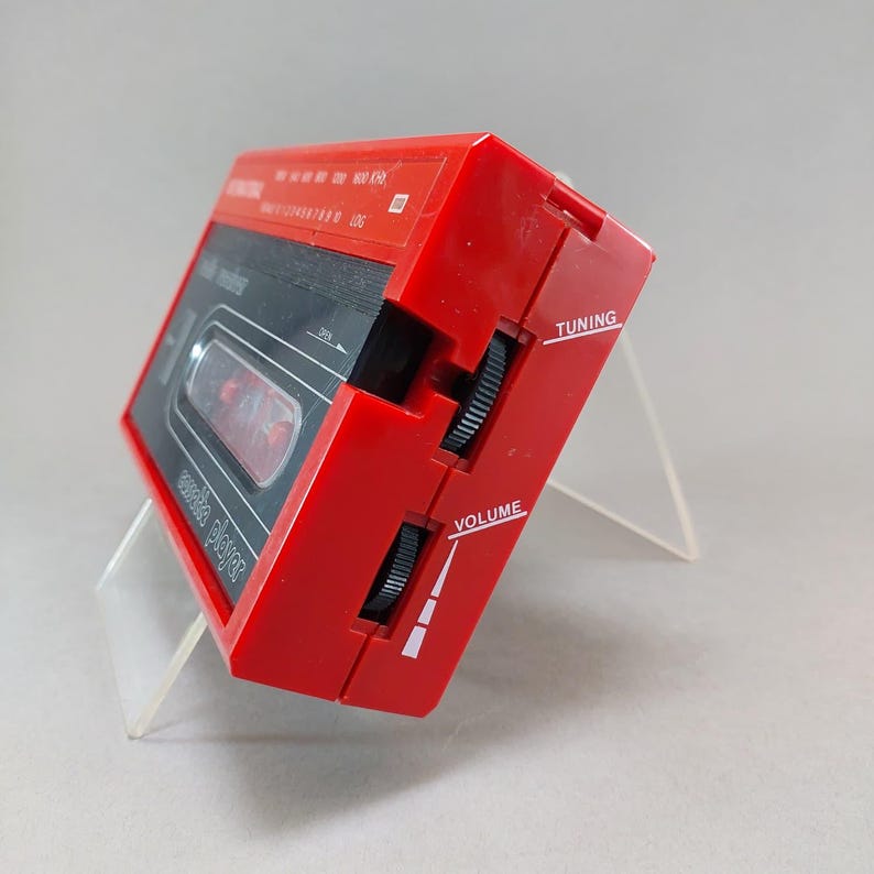 1980s International Cassette Player, Red Retro Radio Tape Player - Etsy