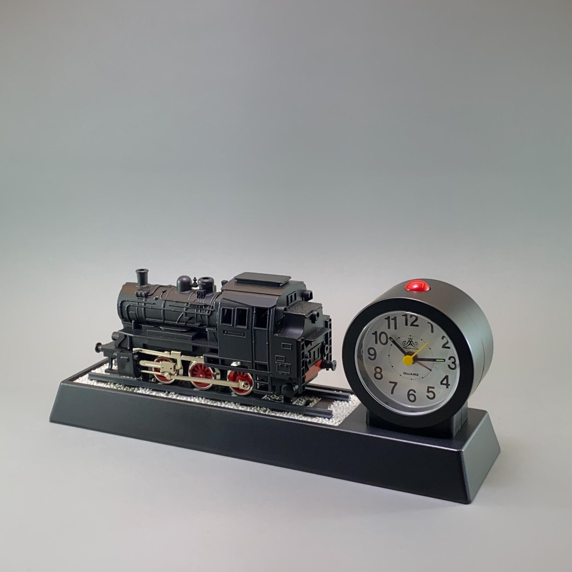 1990s Locomotive Train Alarm Clock, Vintage Meister Anker Animated ...