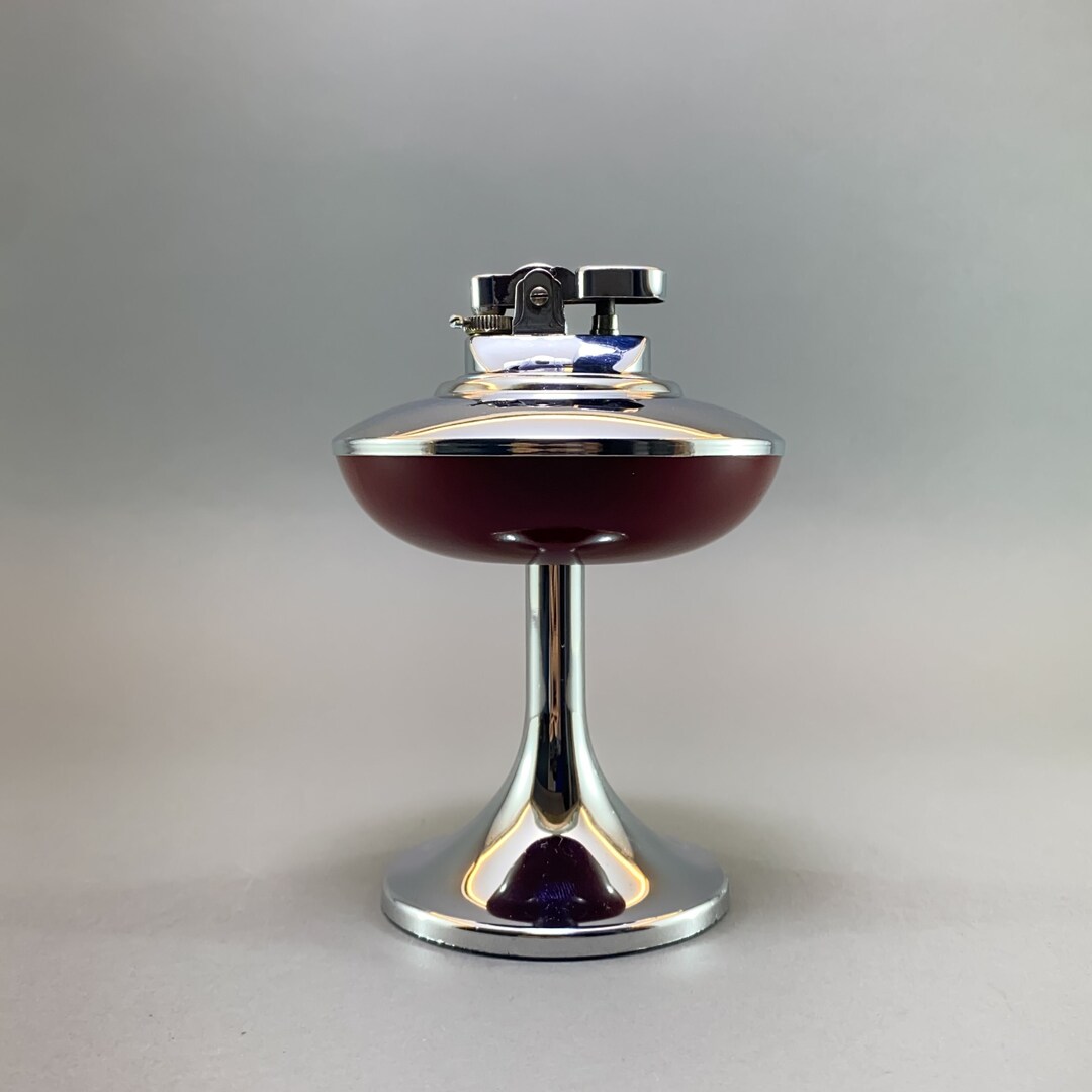 1970s Space Age Design Table Lighter, Vintage Pedestal Lighter, Rare ...