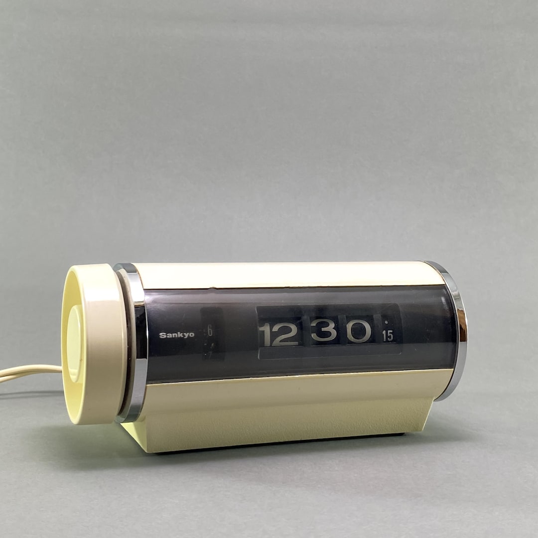 1970s Space Age Sankyo Rolling Clock, Vintage Alarm Clock, Collectible ...