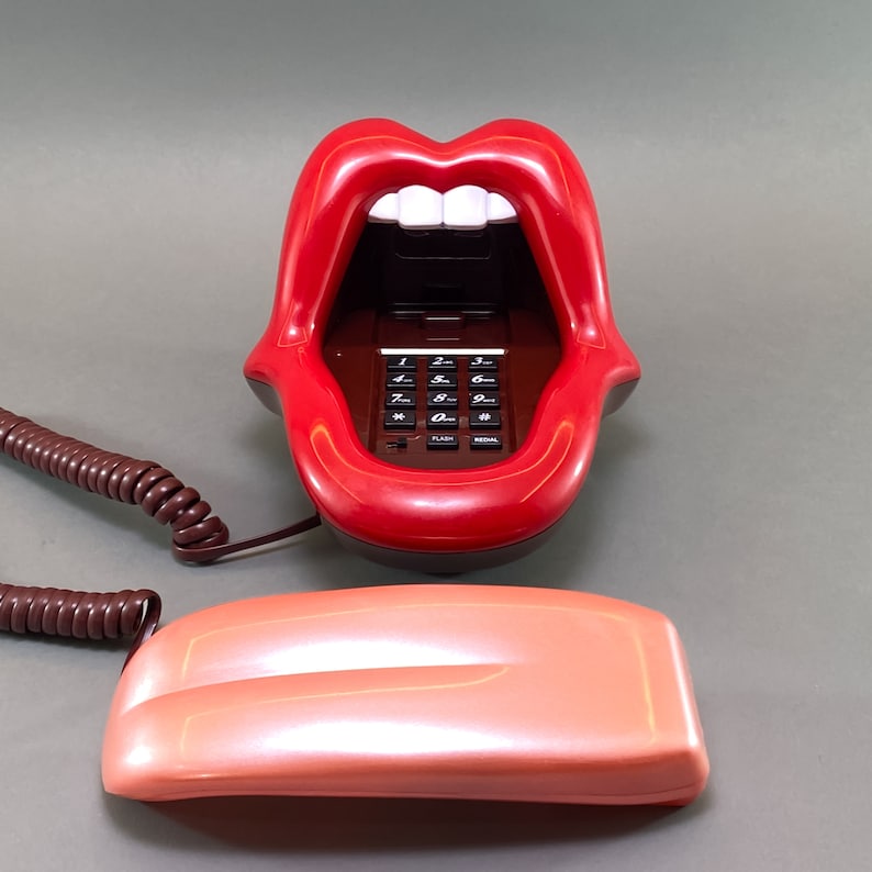 1990s Pop Art Mouth Telephone: Retro Novelty Landline - Etsy