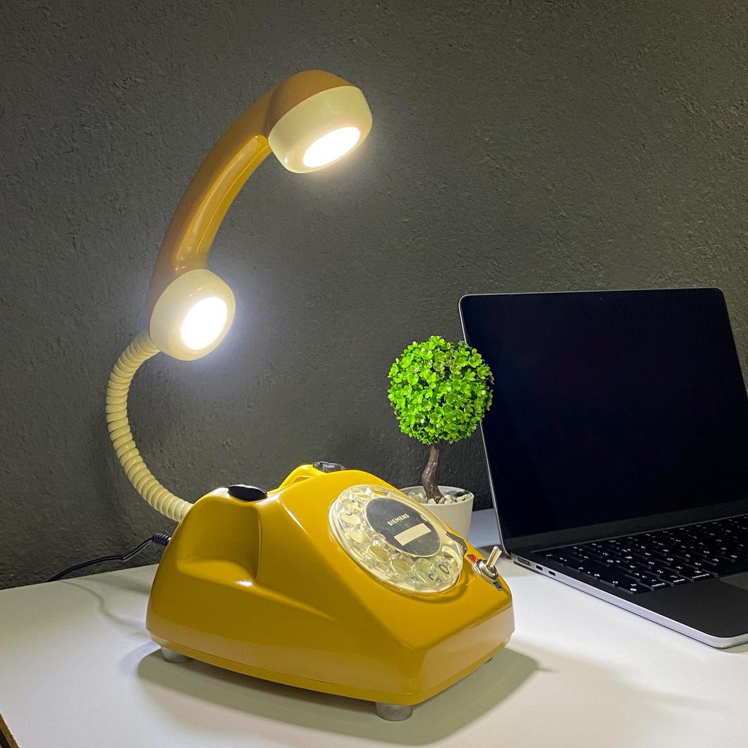 1960s Telephone Lamp, Vintage Rotary Phone Lamp, Restored Unique Home ...