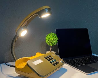 Yellow Push Button Desk Phone, Restored and Working - Etsy