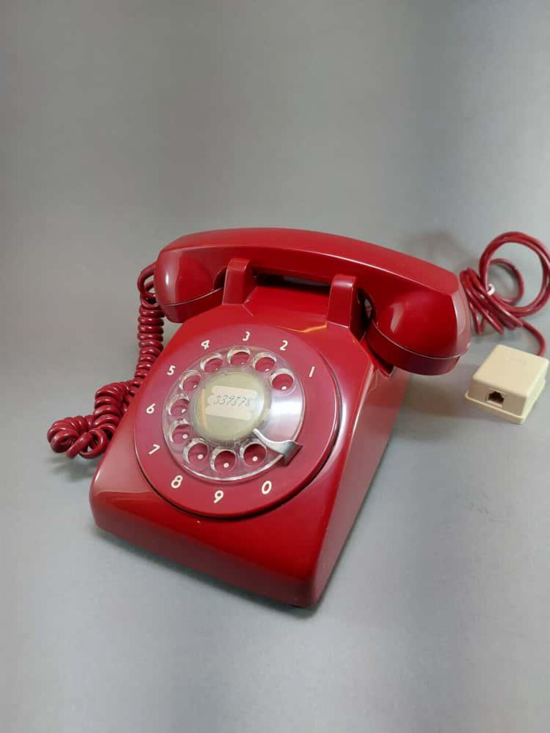1970s Red Rotary Telephone - Restored Vintage Landline - Modern ...