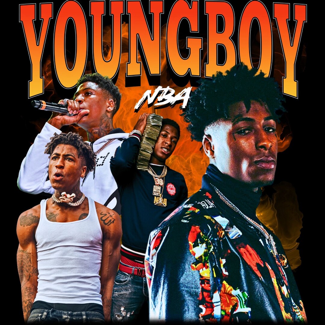 YOUNGBOY T Shirt Design. PNG Digital 4500x5100 Px. Rapper, Hiphop ...