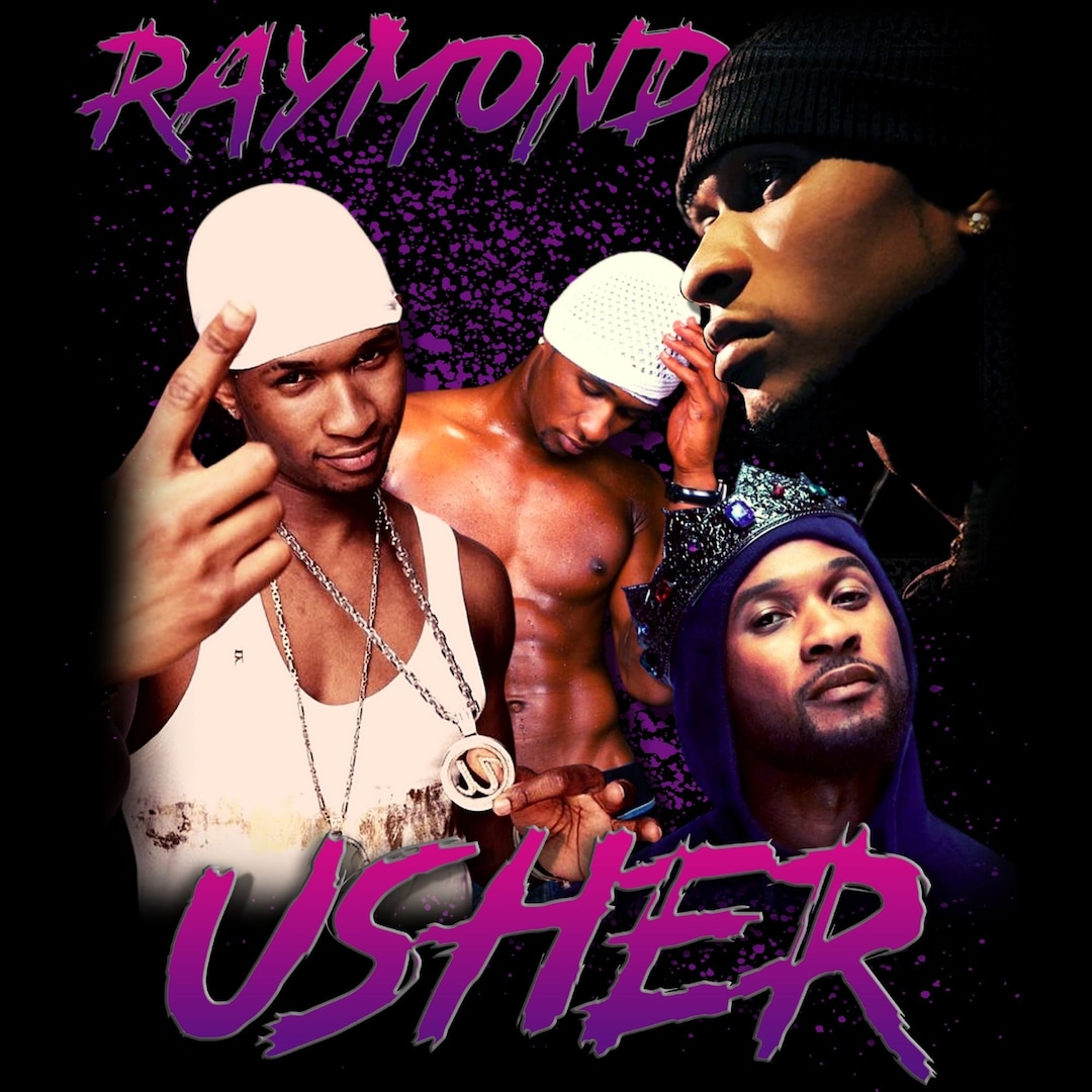 USHER T Shirt Design. PNG Digital 4500x5100 Px. RAYMOND Rap, R&B, Pop ...