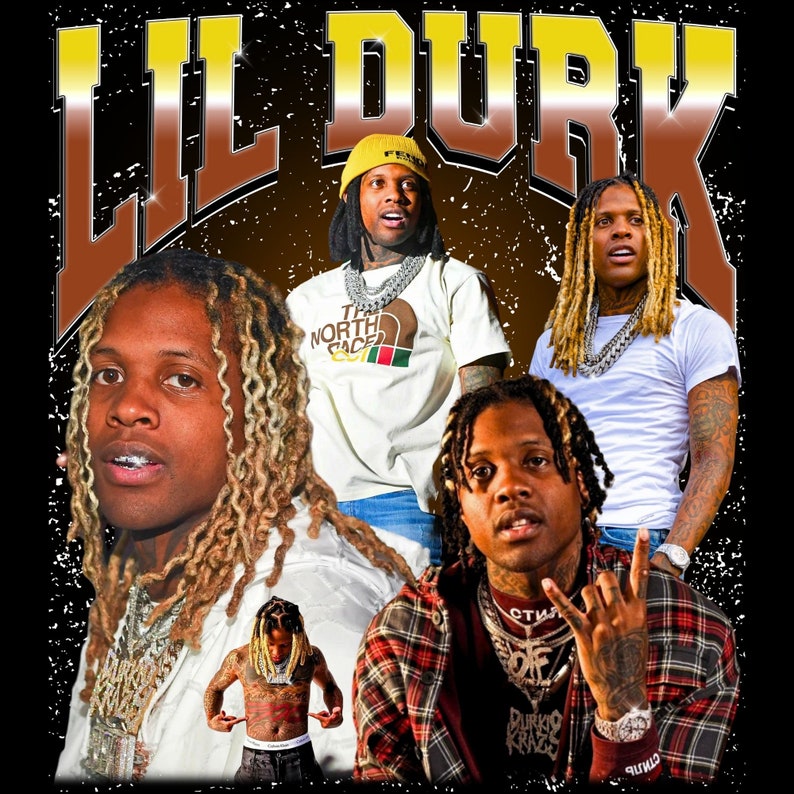 LIL DURK T Shirt Design. PNG Digital 4500x5100 Px. Rapper, Hiphop ...