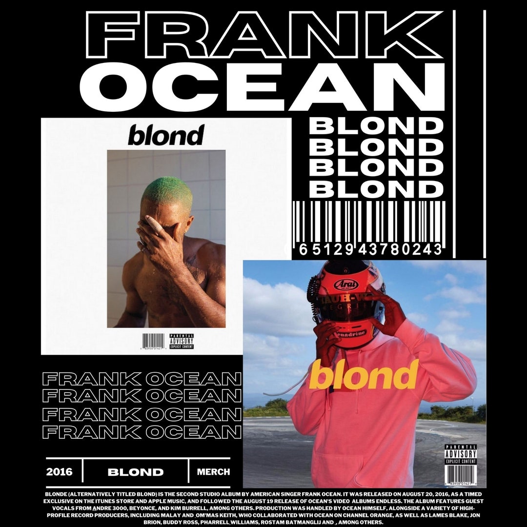 FRANK OCEAN T Shirt Design. PNG Digital 4500x5100 Px. R&B Soul Hiphop ...