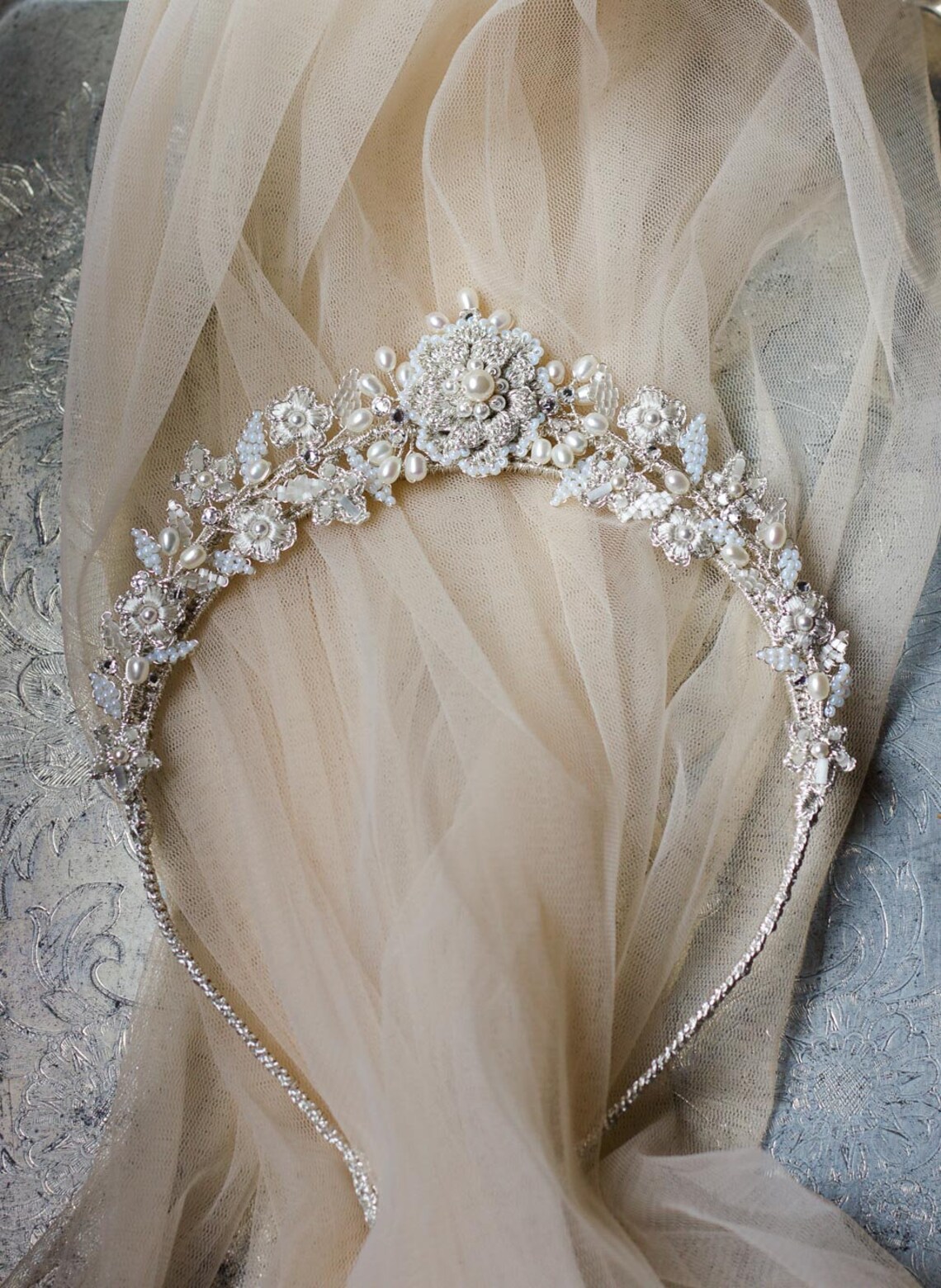 Delicate Floral Wedding Tiara Regency-inspired Bridal Crown - Etsy
