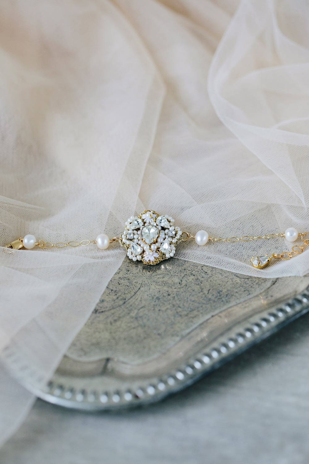 Gold Pearl Wedding Bracelet Delicate Bracelet for Bride - Etsy