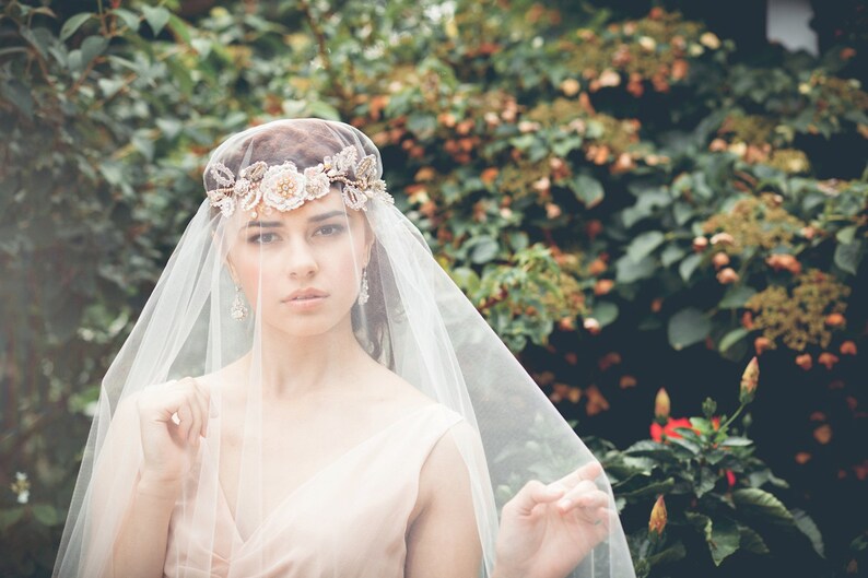 As Seen on Reign Rose Bridal Headpiece Blush Pink Wedding - Etsy