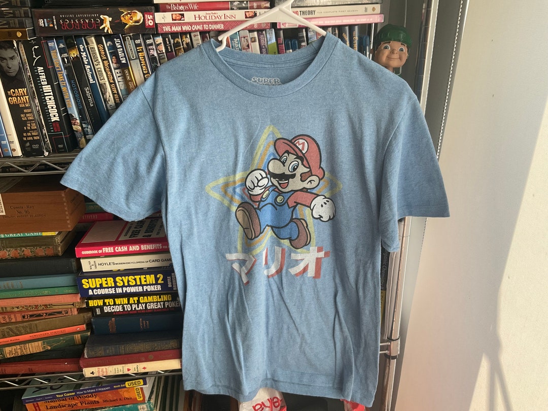 Blue Super Mario T-shirt Vintage T-shirt - Etsy