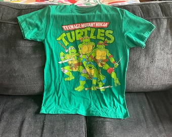 Vtg 90s Tmnt Brick Wall Graphic Tee 90 Teenage Mutant Ninja Turtles T ...