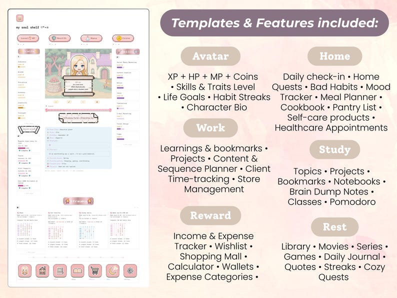 Gamify Your Life Planner Notion Template | With Personal Finance ...