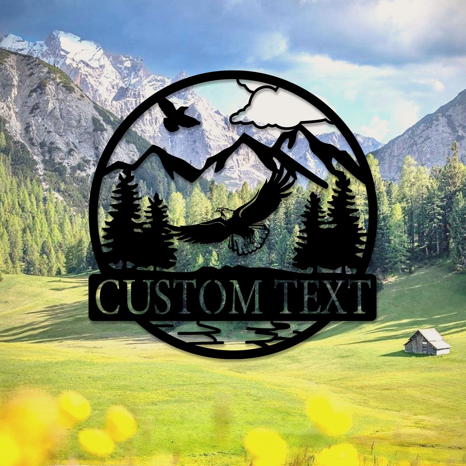 Custom Outdoor Eagle Monogram, Eagle Address Sign, American Eagle Metal ...