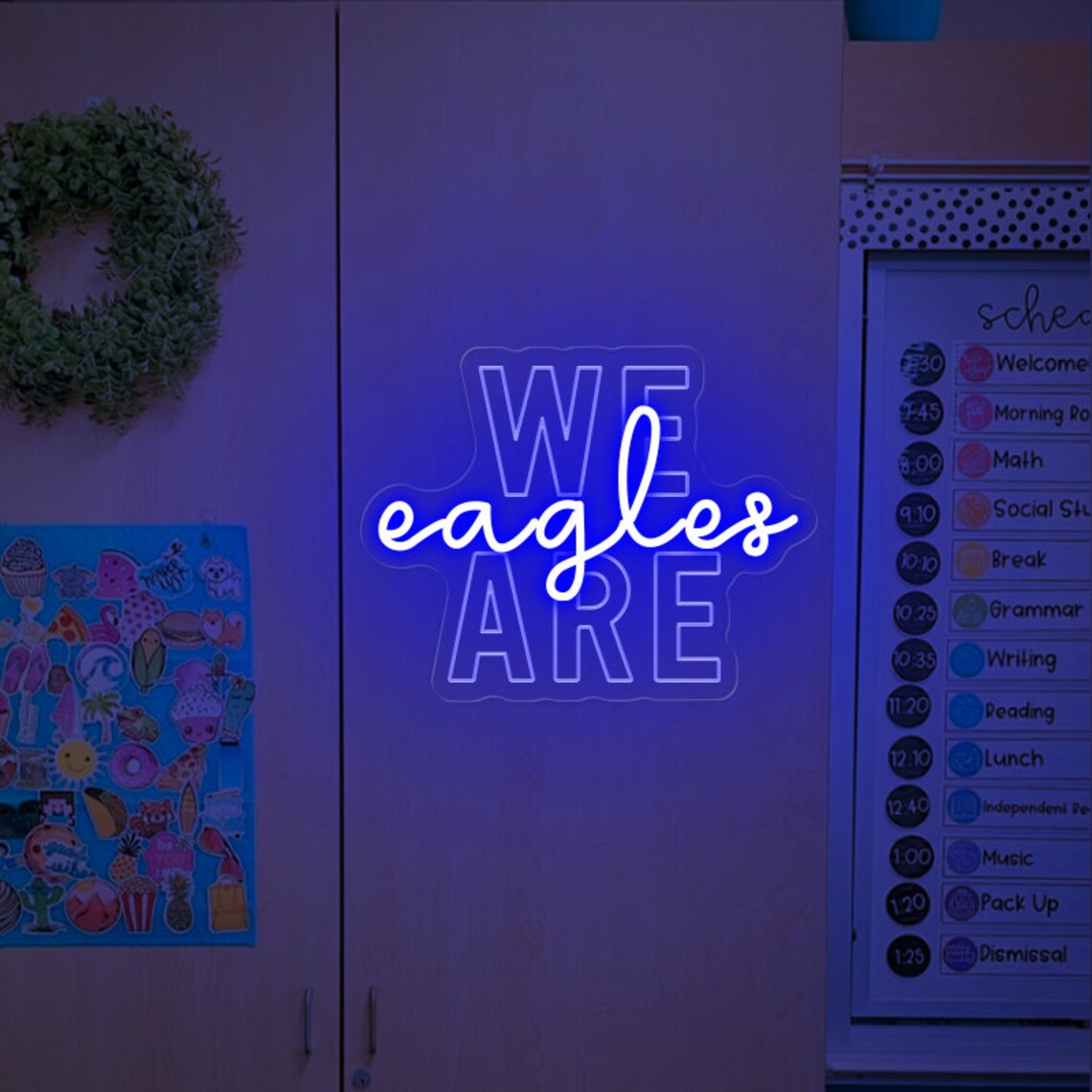 Custom Mascot Neon Sign, School Team Sign, Team Mascot Neon Sign ...