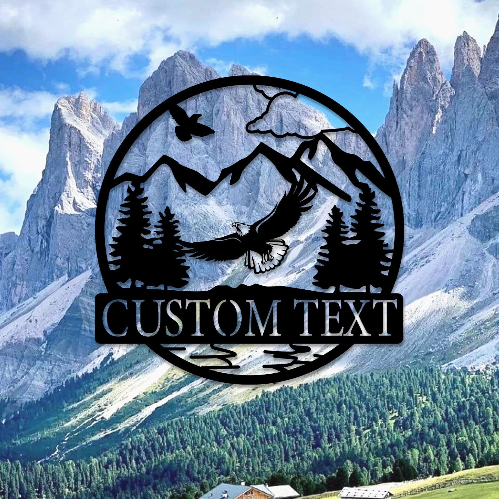 Custom Outdoor Eagle Monogram, Eagle Address Sign, American Eagle Metal ...