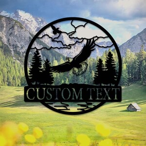 Custom Outdoor Eagle Monogram, Eagle Address Sign, American Eagle Metal ...